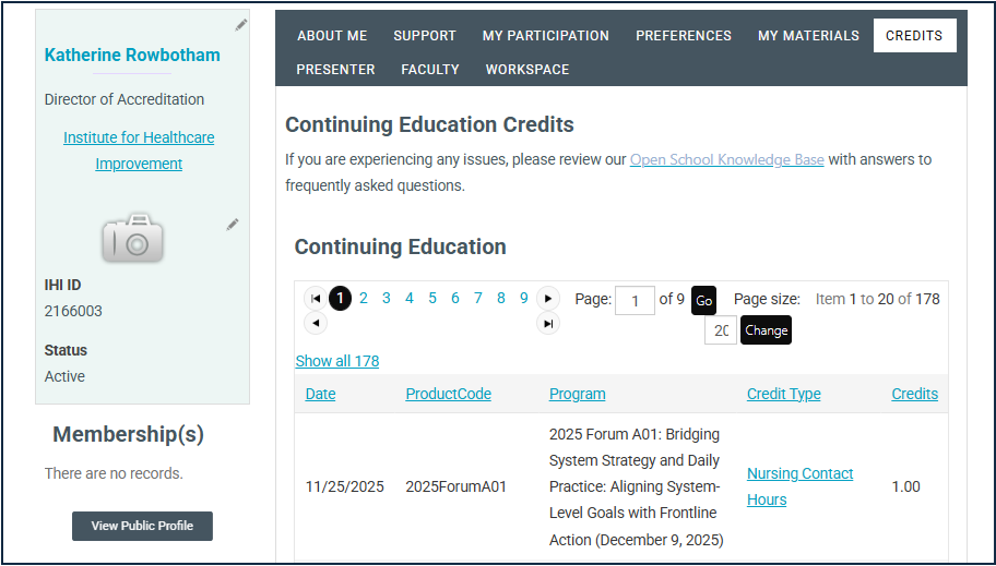 Continuing Education Credits | IHI Forum